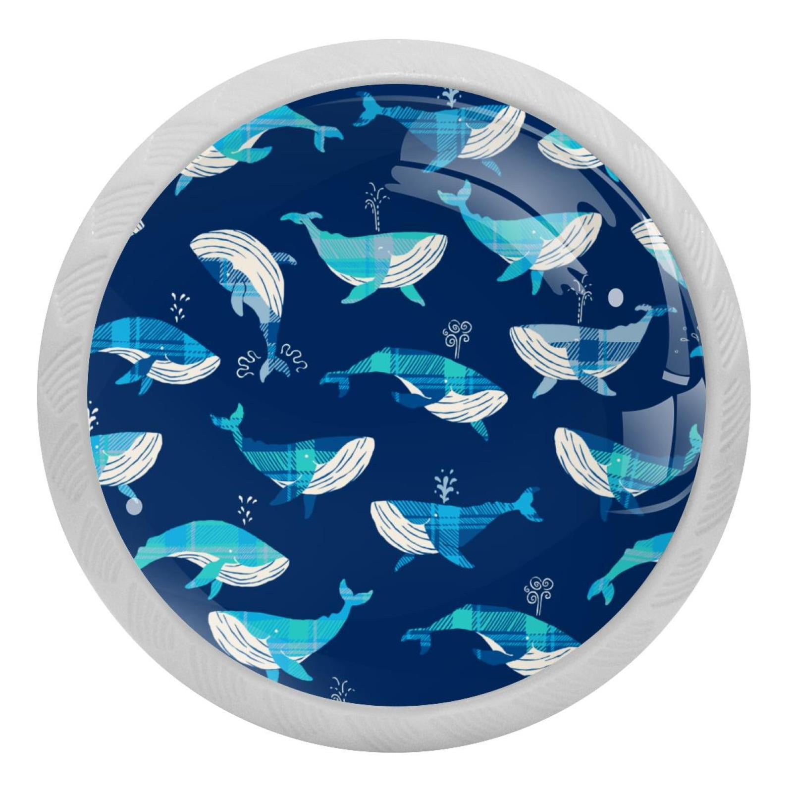 4PCS Round Whale Cabinet Fluorescence Knob Glowing in the Dark ...