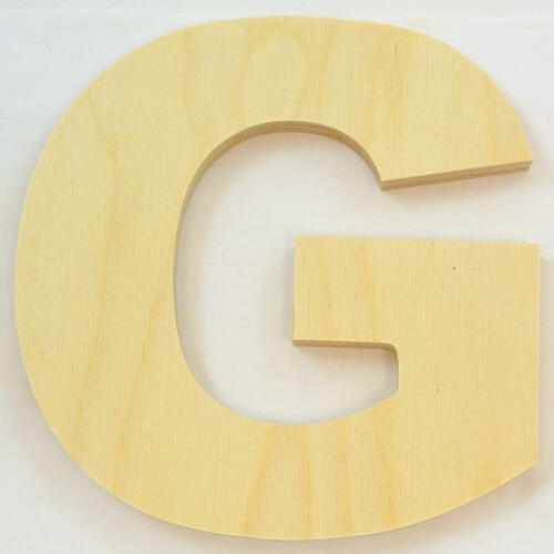 Package of 1, 18 Inch X 1" Thickness Baltic Birch Wood Letter "G" in ...