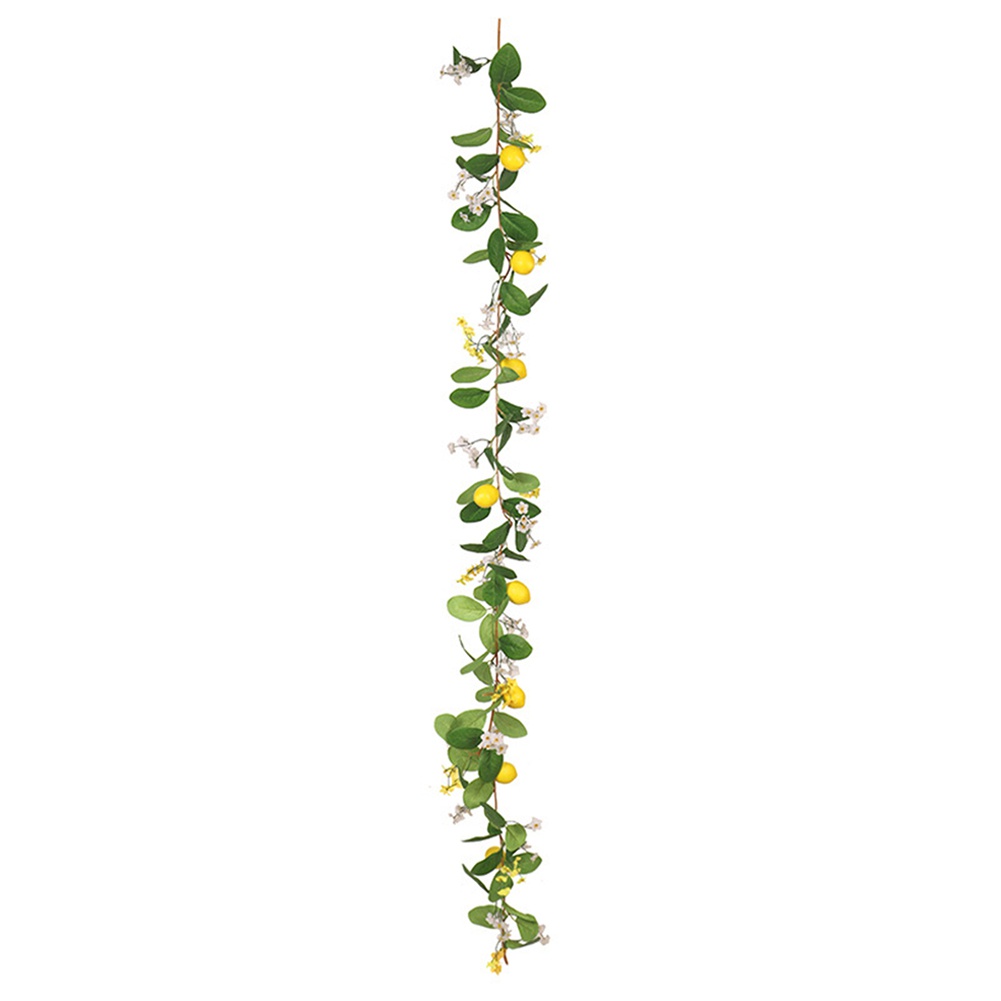 67in Artificial Lemon Garland, Greenery Garland with Lemons and Flowers ...
