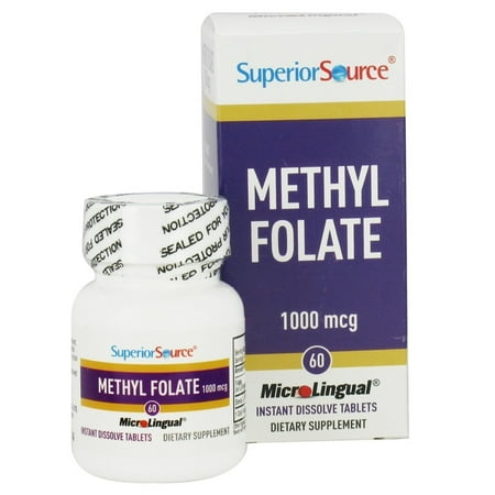 Superior Source - Methyl Folate 1000 mcg. - 60 Quick Dissolve Tablets ...