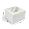[50 Pack] O'Creme Small Bakery Cake Boxes With Window, 4x4x2.5 ...