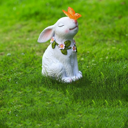 Solar Garden Statues Rabbits Solar Statue Garden Statue Solar Garden ...