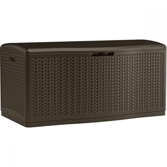 Click here for Suncast 124 Gal Extra-Large Resin Deck Box - Wicke... prices