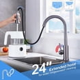 Black Stainless Kitchen Faucet, Gray Kitchen Faucet with Pull Down ...