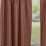 Park Designs Country Plaid Kitchen Curtains - Red Sturbridge Tiers with ...