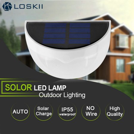 Loskii Waterproof IP55 LED Solar Lamp Power Garden LED Solar Light ...
