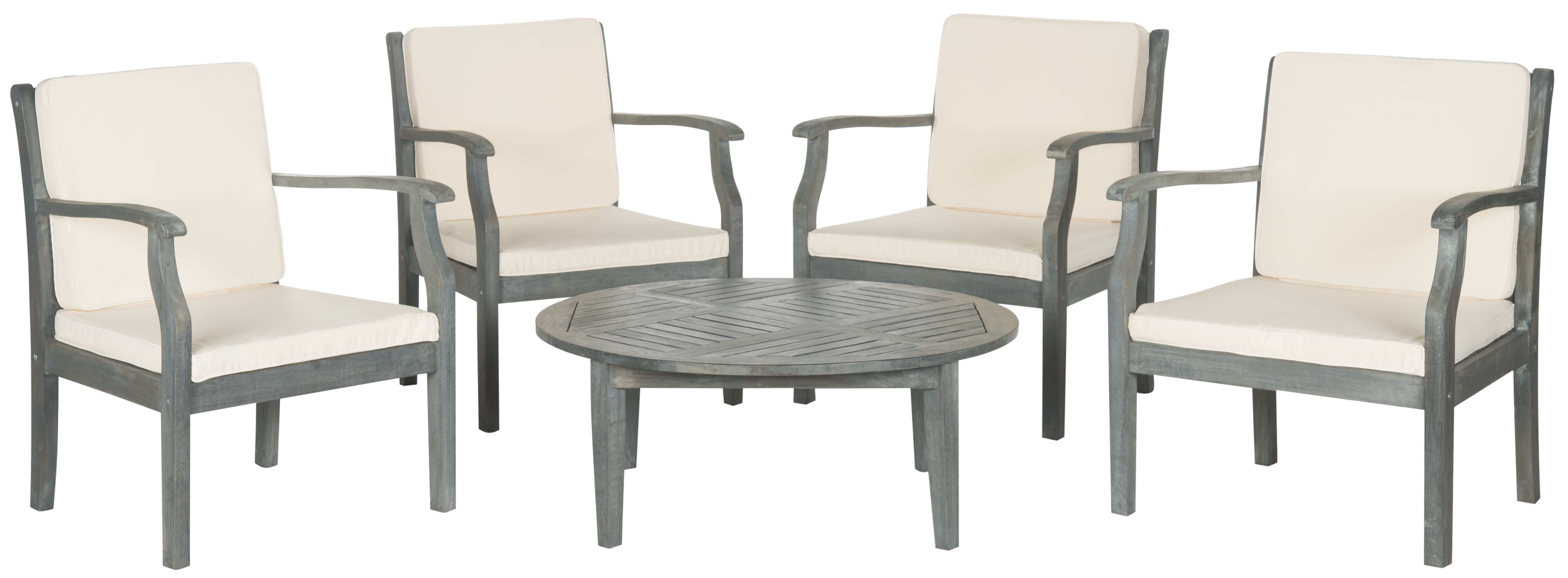 Safavieh Colfax 5 Piece Contemporary Outdoor Coffee Set - Walmart.com