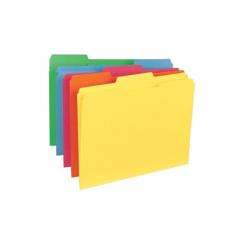 Business Source 1/3-Cut Tab Colored File Folders Letter - 8 1/2" x 11 ...