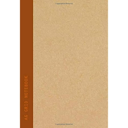 A6 Grid Notebook: Orange Spine | 5mm Grid Ruled | School & College ...