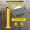 42" Safety Bollard - 5.5" OD Yellow Steel Barrier Post, Traffic Bollard ...