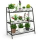 Costway 3-tier Metal Plant Stand Shelf Flower Pot Holder Display Rack ...