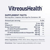 MacuHealth Vitreous Health Eye Floaters Supplement 90 Capsules 3-Month ...