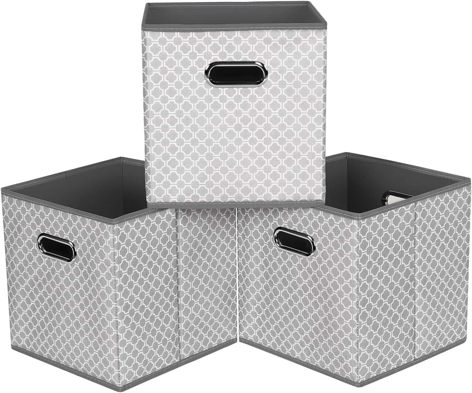 AVEKI Black Foldable Storage Cubes Bins, Fabric Storage Box Cubes ...