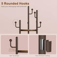 Coat Rack Freestanding, Round Coat Rack with 3 Wooden Shelves and 1 ...