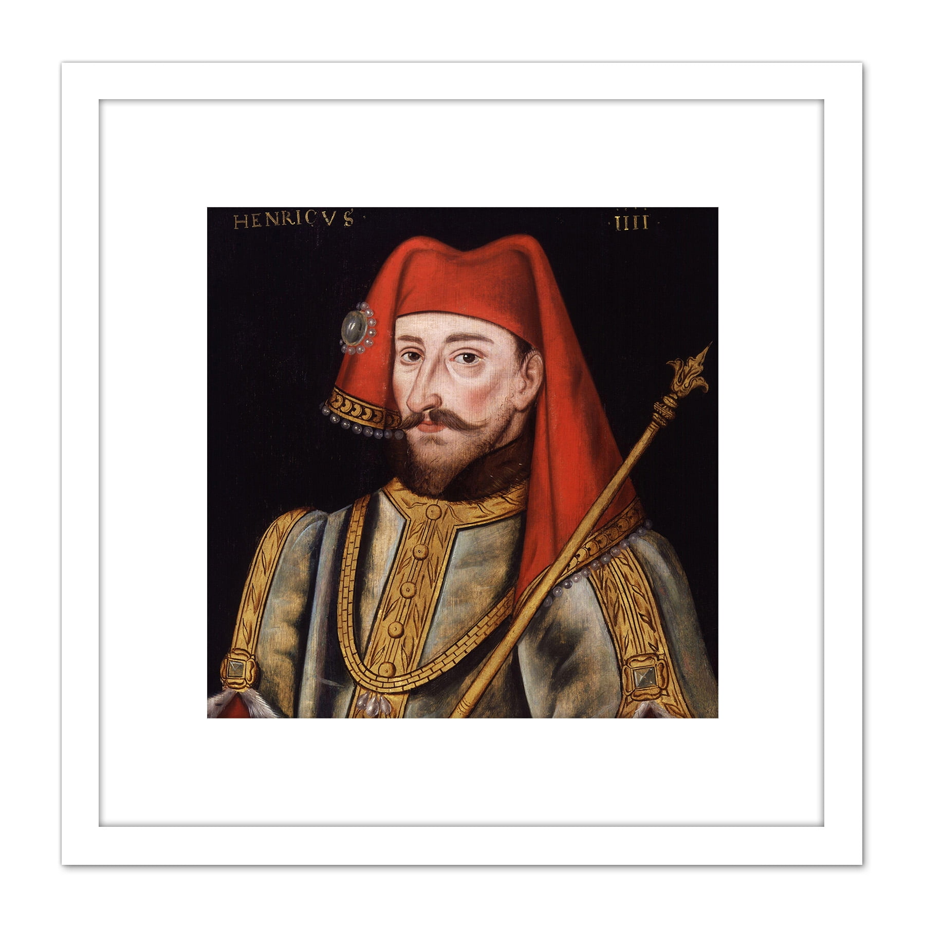 Anonymous Portrait King Henry IV England Painting 8X8 Inch Square ...