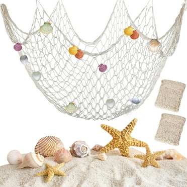 Nautical Fishing Net | Authentic Decorative Fish Net 5' x 10' | 1 Pack ...