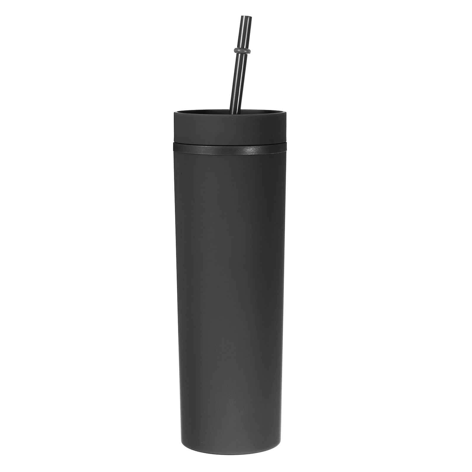 Click here for Unique Bargains Skinny Tumbler 16oz Matte Black Re... prices