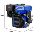 ANLIBATT, Gas Engine, 420cc 15HP with Electric Start, Horizontal Shaft ...