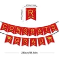 Congrats Grad Graduation Banner Shiny Glitter Swallowtail Pennant ...