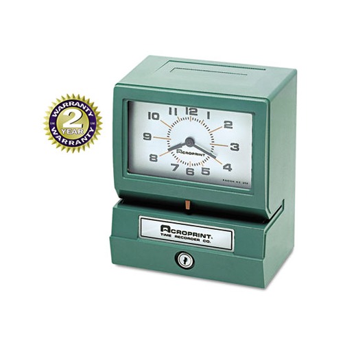 Acroprint Model 150 Analog Automatic Print Time Clock with Month/Date/1 ...