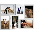 6 Picture Frame, 4x6 & 4x4 Six Folding Hinged Photo Frames, Rustic Wood ...