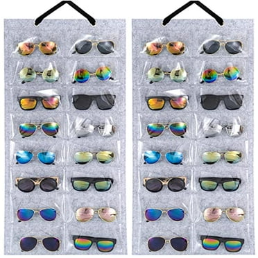 DODAMOUR 2 Pack Sunglasses Organizer for Wall, Acrylic Sunglass Holder ...