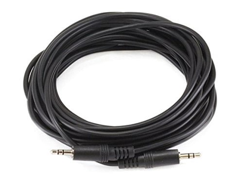 3.5mm Stereo Plug/Plug M/M Cable Black 25 Feet, CNE598345 - Walmart.com