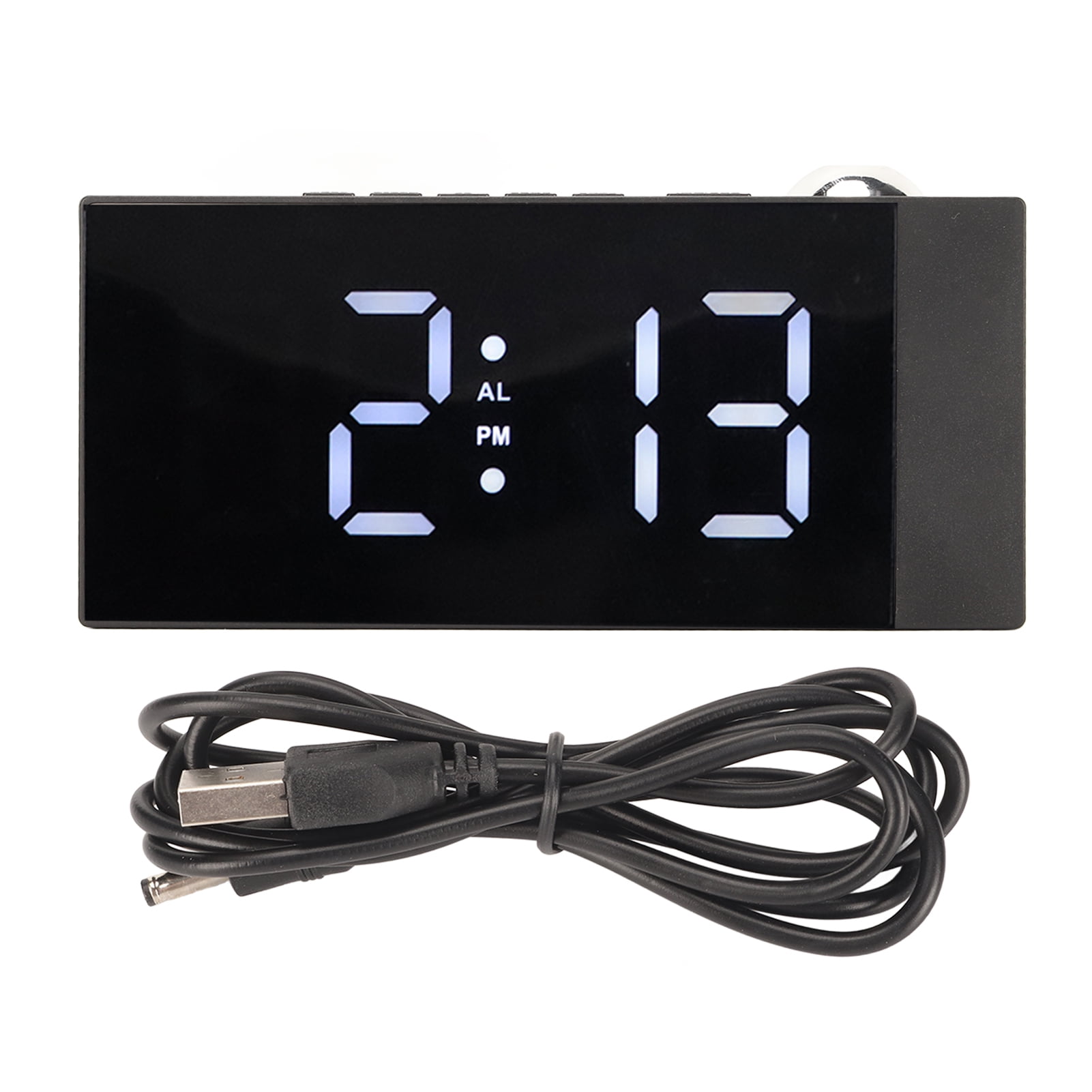 Projection Alarm Clock, 180 Degree Rotation Brightness Digital Alarm ...