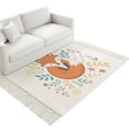 Bedroom Rug Carpet 3'x 5', Cartoon Animals Washable Floor Carpet with ...