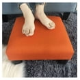 Werqueid Small Footstool Ottoman, Fabric Footrest Square Foot Stool ...