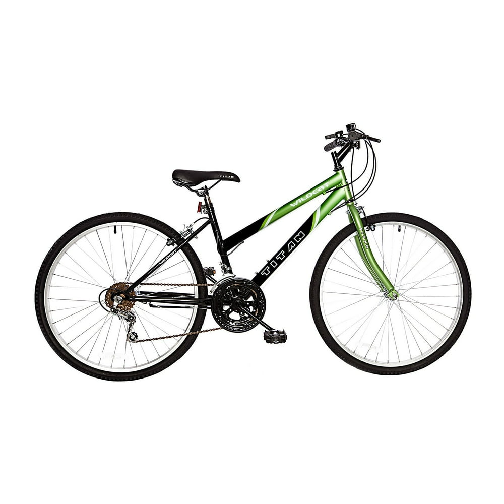 Titan Wildcat 18-Speed Women's Mountain Bike, Lime Green & Black ...