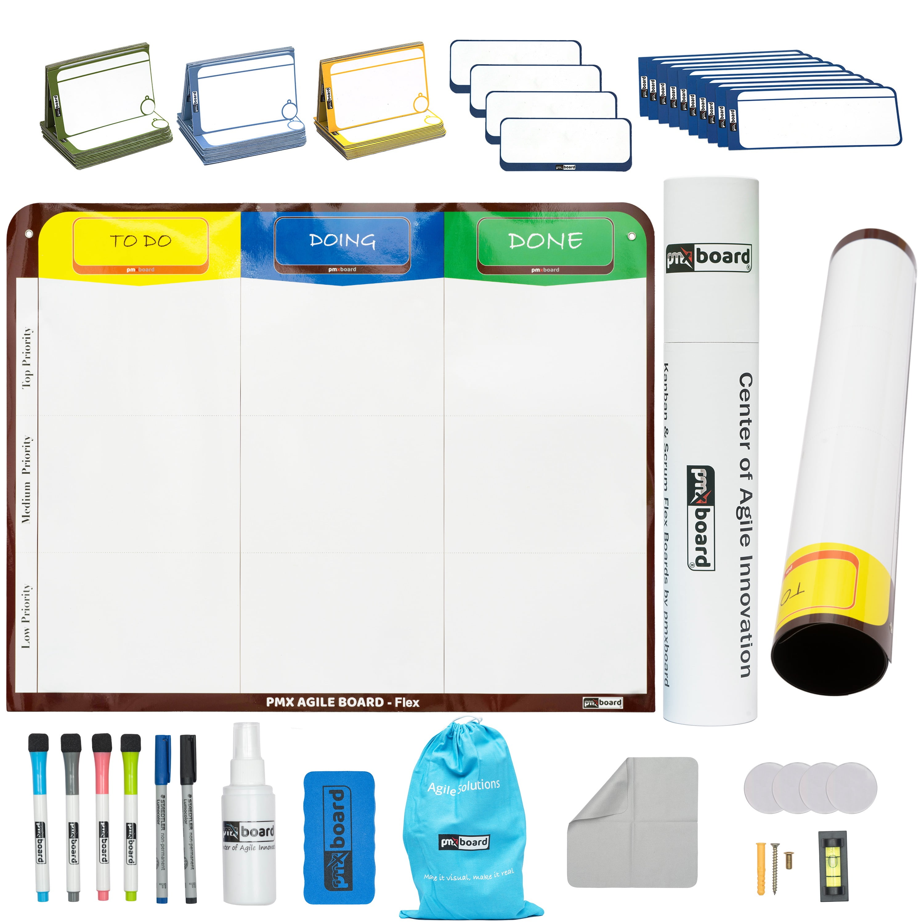 pmxboard Magnetic Kanban Board and Magnetic Scrum Board Flexible 3 ...