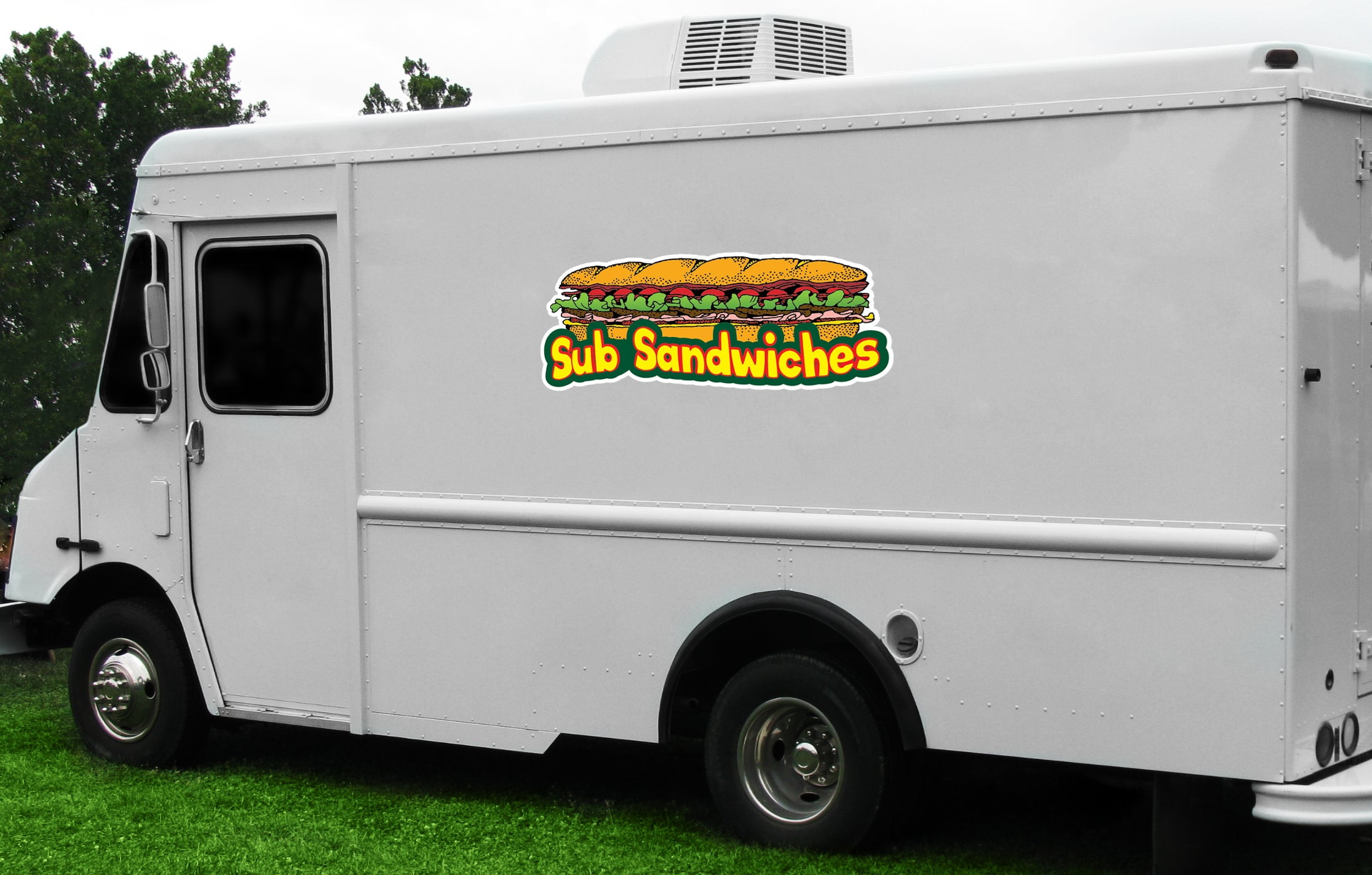 SUB SANDWICHES 8" Concession Decal sign cart trailer stand sticker ...