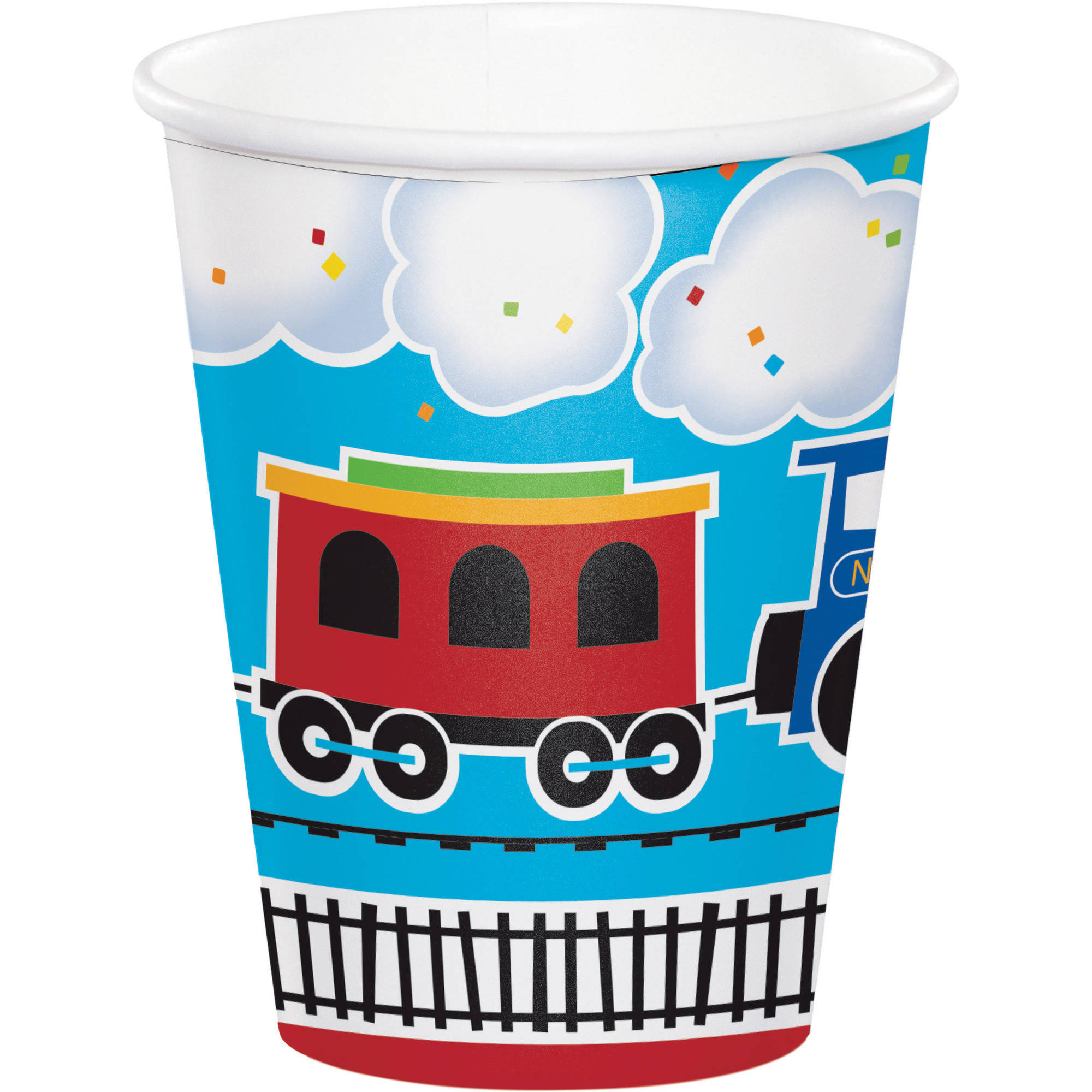 All Aboard Train Cups, 8 pk - Walmart.com
