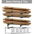 Lumber Storage Metal Rack, 3-Level Wall-Mounted Organizer and Wood Rack ...