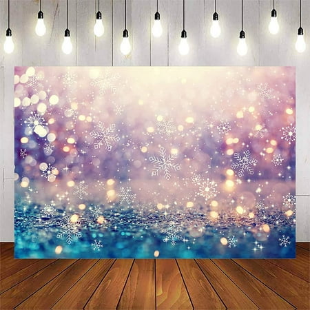 Snow Bokeh Backdrop for Photography Winter Snowflake Glitter Dots Photo ...