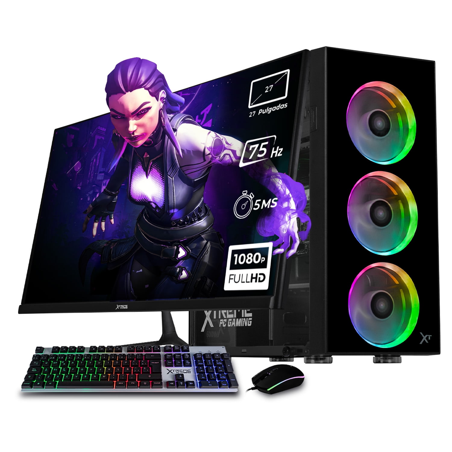 Xtreme PC Gaming Computadora Intel Core I7 12700 16GB SSD 1TB Monitor ...