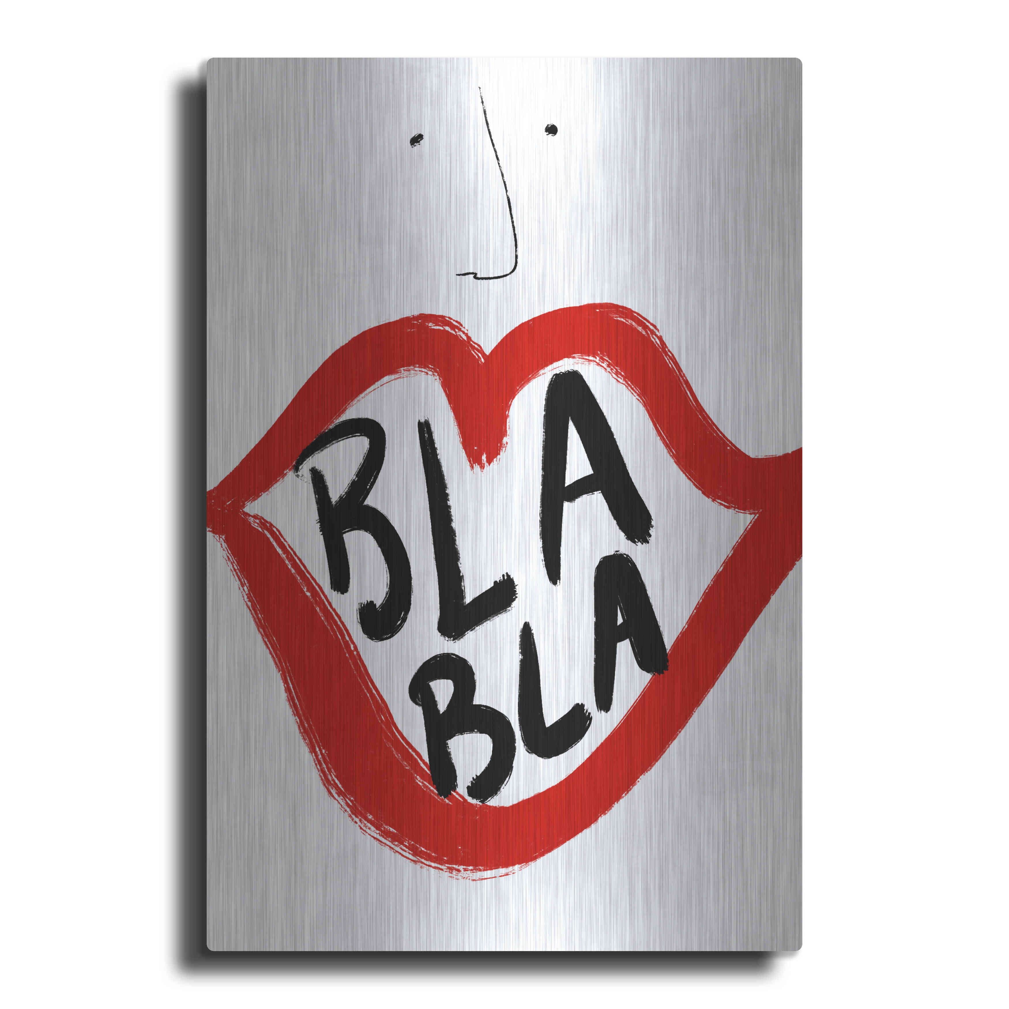 Luxe Metal Art 'Bla Bla' by Cesare Bellassai, Metal Wall Art, 24"x36 ...