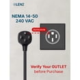LENZ NEMA 14-50 Adapter for Tesla Mobile Charger Gen 2 & 3, 32 Amps ...