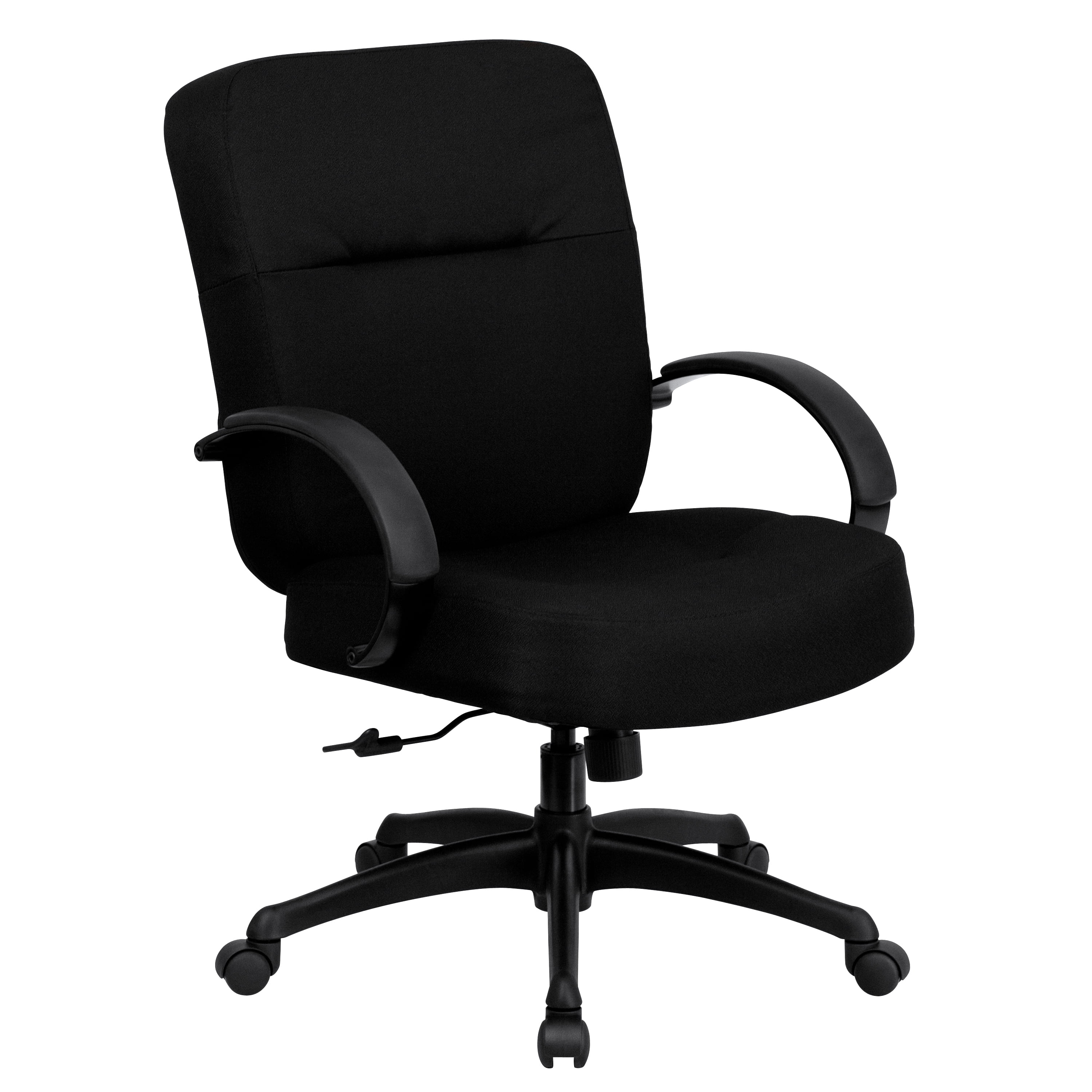 Flash Furniture HERCULES Series Big & Tall 400 lb. Rated Black Fabric ...
