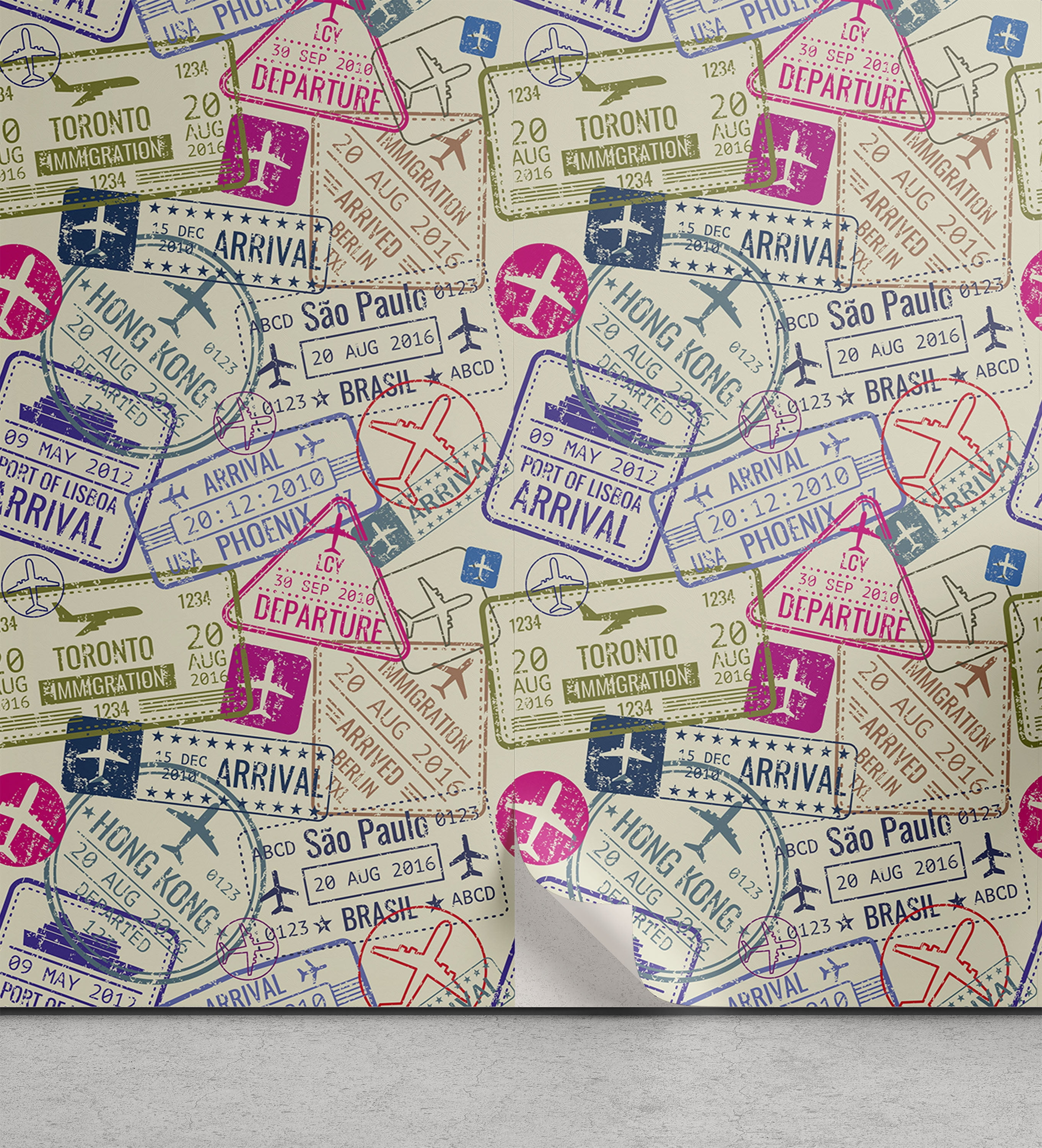 Travel Stamps Wallpaper