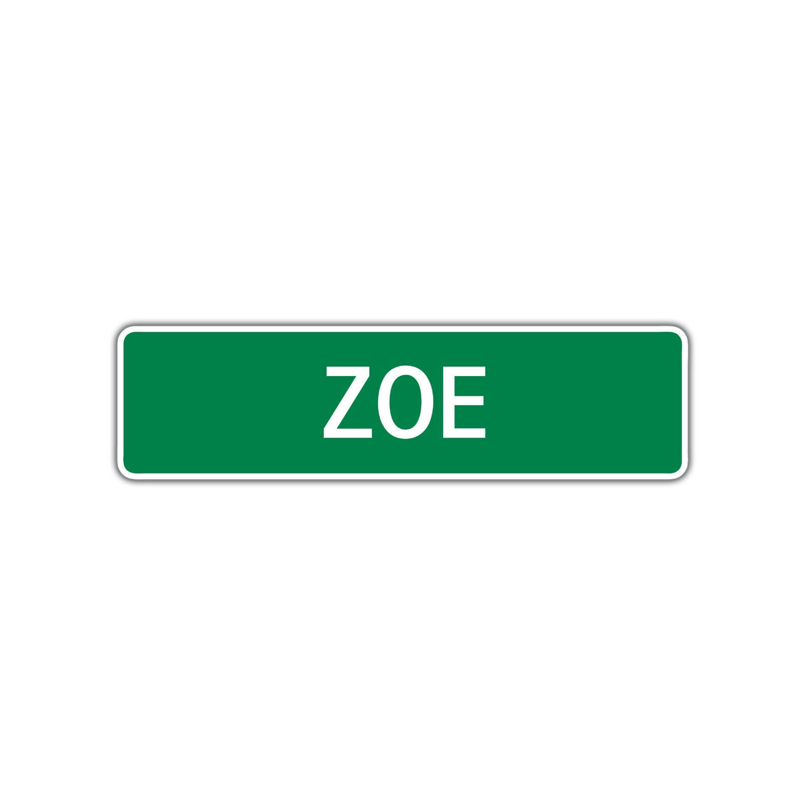 Zoe Girls Children Name Letter Printed Decoration Label Indoor Outdoor ...