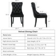 Oduse Daily Black Velvet Dining Chairs Set Of 6 Kitchen And Dining Room