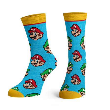 Nintendo Super Mario Bros Mario Luigi Crew Socks | Walmart Canada