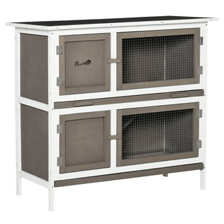 Stackable Rabbit Cage with Feeder Water Bottle Guinea Pig Ferret Bunny ...