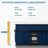 10 Inch Full Size Hybrid Mattress in a Box, Medium Firm, Pillow Top ...