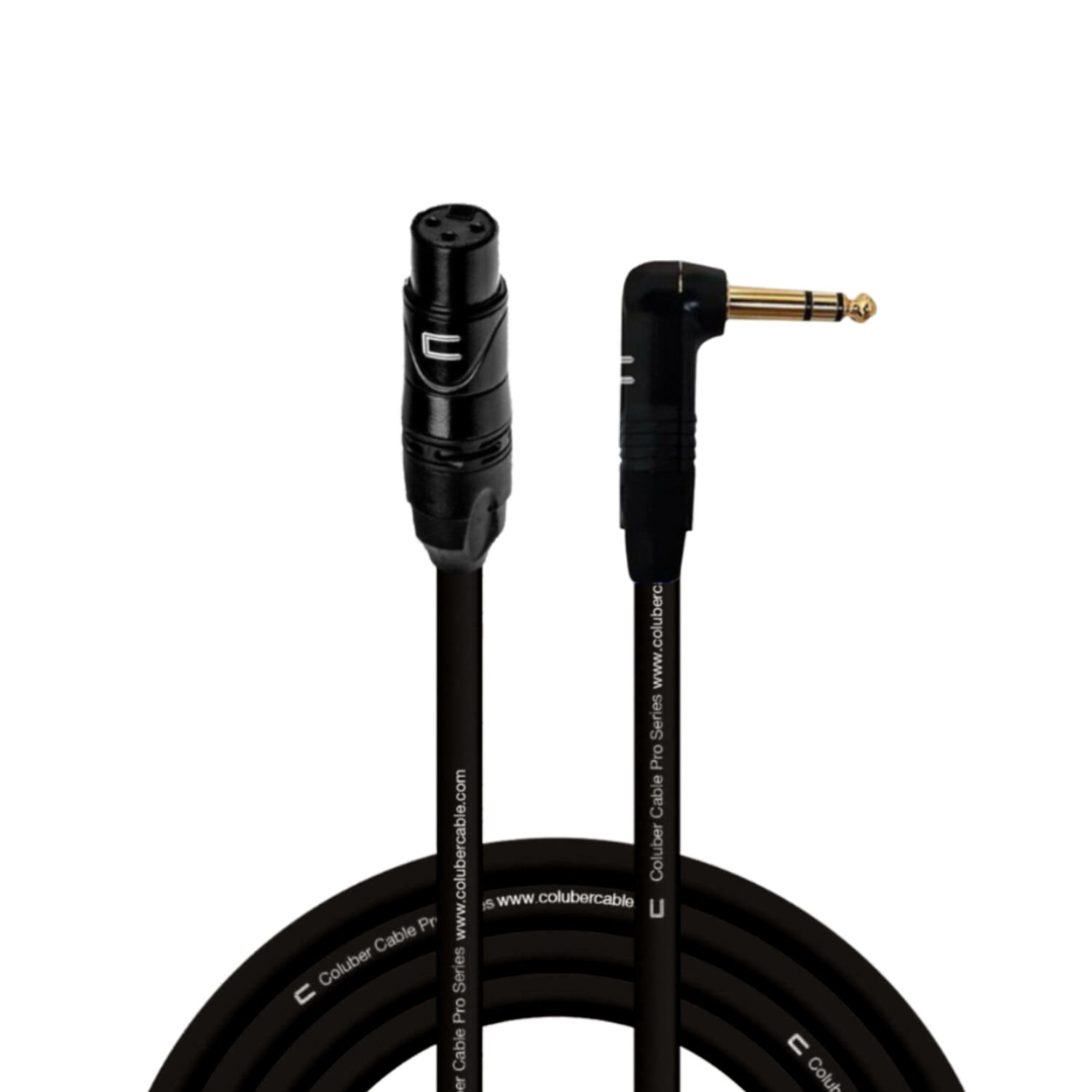 Coluber Cable - Balanced XLR Cable Female to Right Angle 1/4" TRS ...