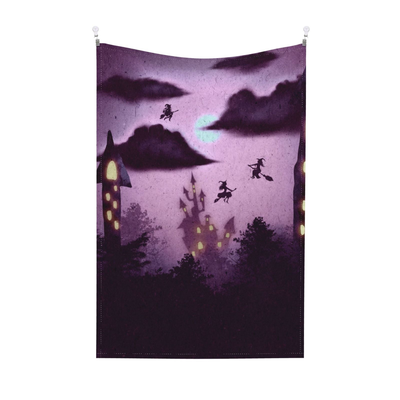 Flying Witch Tapestry, Spooky Forest Wall Tapestry Decor Home Decor ...