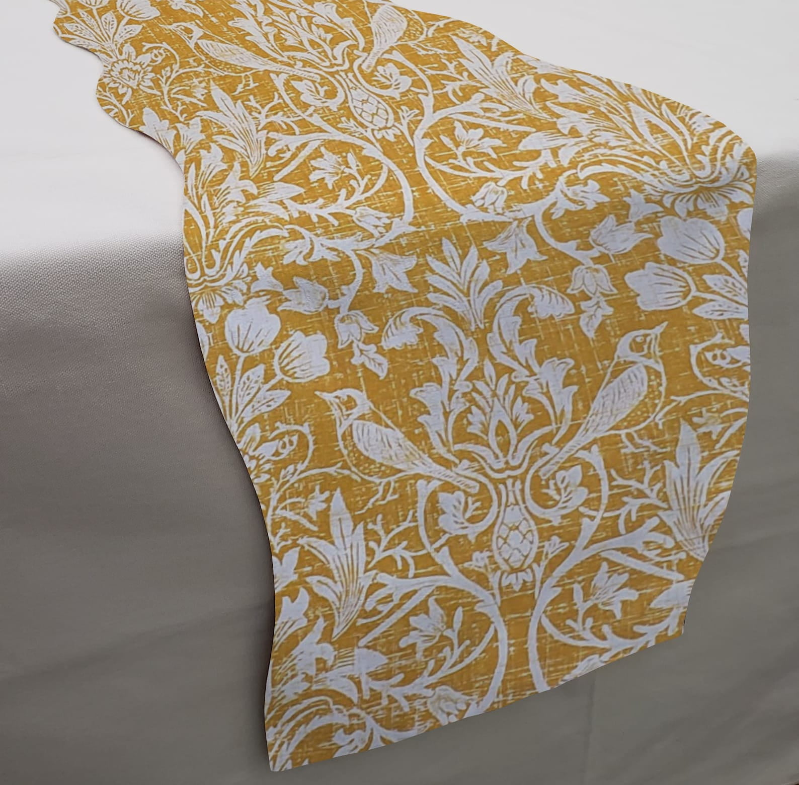 Gold Floral Damask Table Runner by Penny's Needful Things (6 Feet Long ...