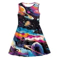 Cartoon Print Sleeveless Dress Girls Cute Casual Summer Outfit Toddler ...